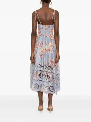 Zimmermann Awaken Picnic Dress Floral Linen - Multicolor