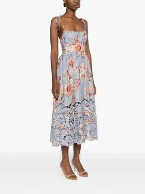 Zimmermann Awaken Picnic Dress Floral Linen - Multicolor