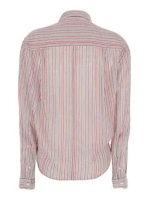 Isabel Marant Étoile Cotton Striped Shirt With Front Bow Detail - Multicolor