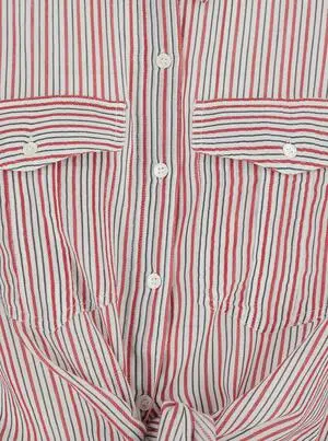 Isabel Marant Étoile Cotton Striped Shirt With Front Bow Detail - Multicolor