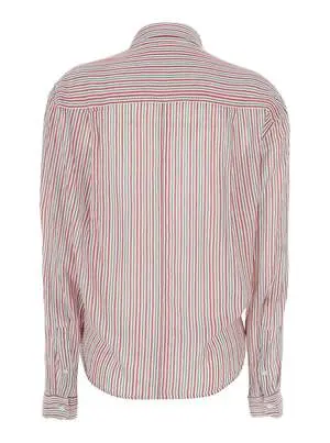 Isabel Marant Étoile Cotton Striped Shirt With Front Bow Detail