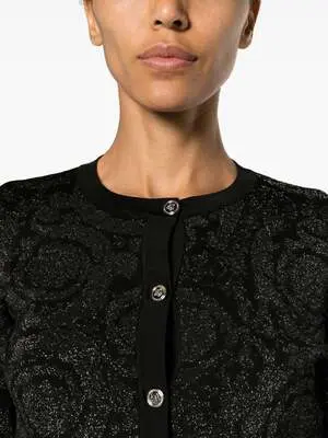 Versace Barocco Knit Cropped Cardigan - Multicolor