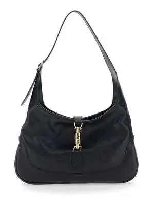 Gucci Jackie" Shoulder Bag With Strap And Front Closure In Black Leather - Multicolor