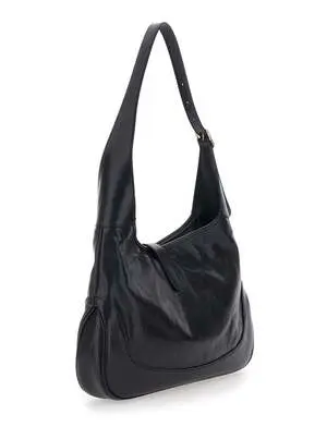 Gucci Jackie" Shoulder Bag With Strap And Front Closure In Black Leather - Multicolor