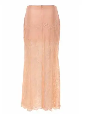 Rabanne Midi Lace Skirt - Pink
