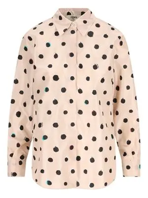 Fendi Silk Falena Dots Print Shirt