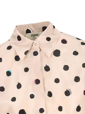 Fendi Silk Falena Dots Print Shirt
