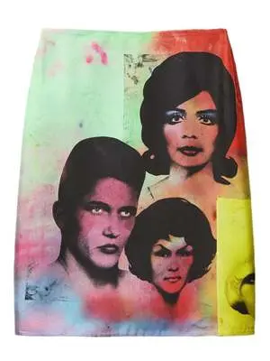 Versace Printed Silk Twill Pencil Skirt - Multicolor