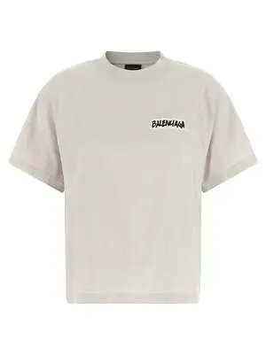Balenciaga Masking Tape Print T-shirt - Gray