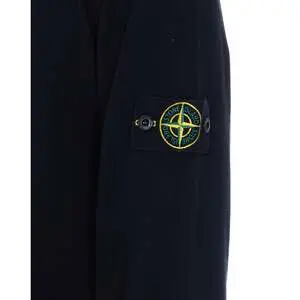 Stone Island Logo Detailed Crew Neck Sweater - Black