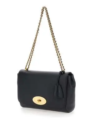 Mulberry Medium Lily" Shoulder Bag With Leather Plate - Multicolor