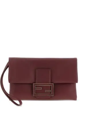 Fendi Leather Pouch With Chain Strap - Multicolor