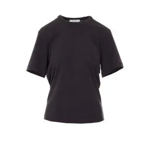LEMAIRE Ribbed Crew Neck Short Sleeve T-shirt - Black