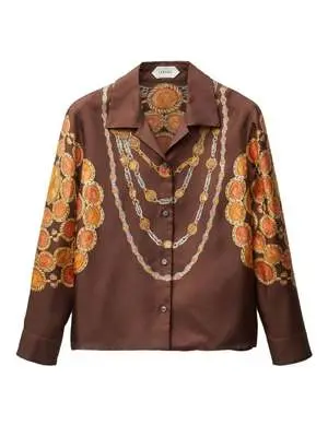 Versace The Lover Print Silk Twill Shirt