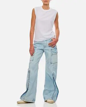 Stella McCartney Wide Leg Cargo Denim - Multicolor