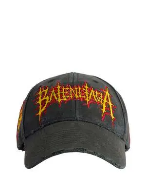 Balenciaga Sacré-cœur Embroidered Cap - Black