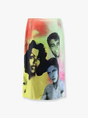Versace Printed Silk Twill Midi Skirt - Multicolor
