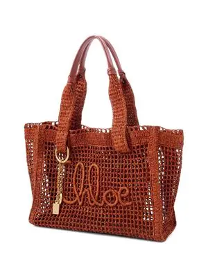 Chloé Raffia East-west Tote Bag - Brown