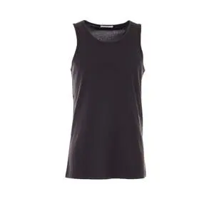 LEMAIRE Sleeveless Scoop Neck Tank Top - Black