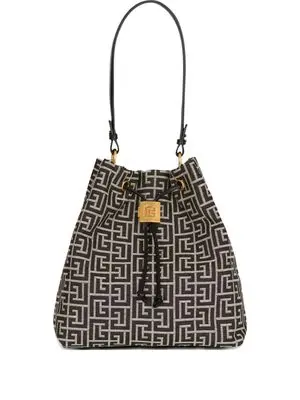 Balmain Sync Monogram Drawstring Backpack - Multicolor