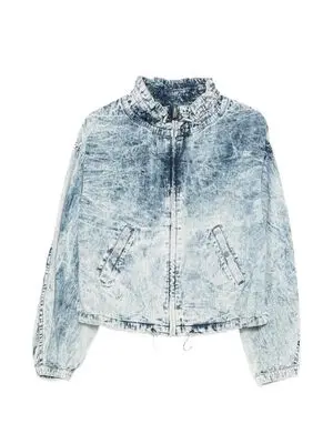Isabel Marant Étoile Plume Acid Wash Denim Jacket - Multicolor