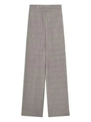GOLDEN GOOSE Pleated Wool Trousers With All-over Pattern