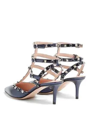 Valentino Garavani Rockstud 65 Pumps In Laminated Nappa Leather With Cabochon