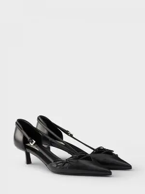 Prada Stiletto Pointed Toe Pumps - Black