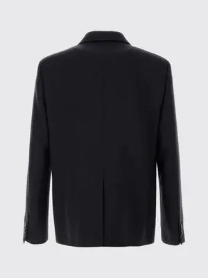 Loewe Wool Jacket With Embroidered Logo - Blue