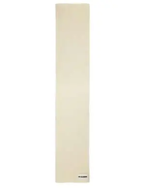 JIL SANDER Wool Scarf - Cream