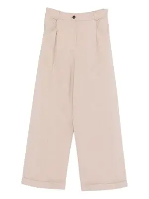 Brunello Cucinelli Beige Cotton Trousers - Multicolor