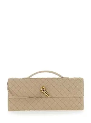 Bottega Veneta Andiamo Clutch With Handle And Intreccio Motif - Multicolor