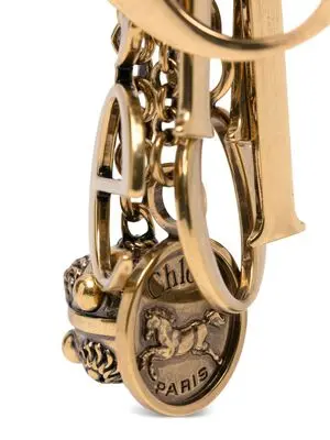 Chloé Symbols Keyring Gold Tone - Multicolor