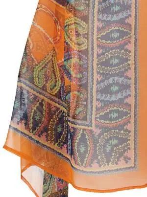 Etro Printed Gilet With Silk Details