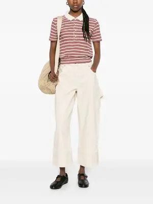 A.p.c. Striped Organic Cotton Polo Shirt - Multicolor