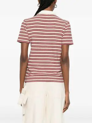 A.p.c. Striped Organic Cotton Polo Shirt - Multicolor