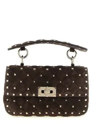Valentino Garavani Rockstud Spike Quilted Nappa Leather Shoulder Bag - Brown