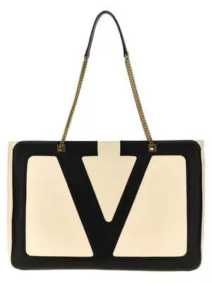 Valentino Garavani VALENTINO GARAVANI "Viva Superstar" Grande Nappa Leather Shopping Bag Multicolor