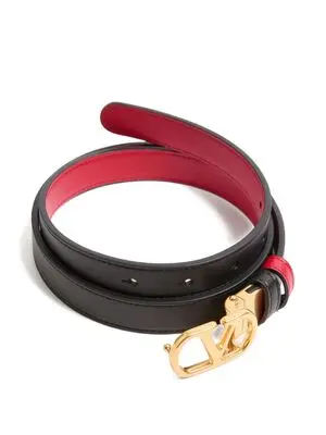 Valentino Garavani Vlogo Signature Leather Belt