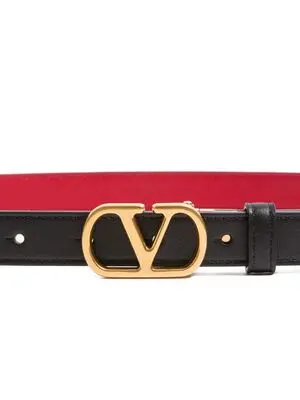 Valentino Garavani Vlogo Signature Leather Belt
