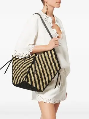 Isabel Marant Étoile Two-tone Raffia Shoulder Bag - Multicolor