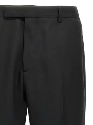Gucci Tailored Twill Pants With Embroidered Logo