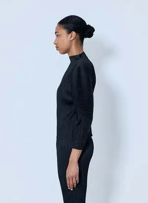 Issey Miyake Textured Knit Boat Neck Top