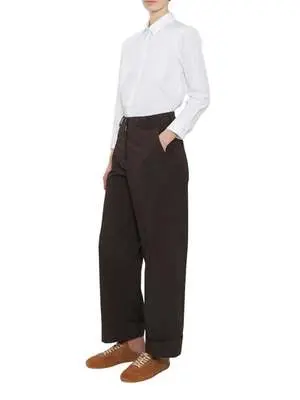 Dries Van Noten Leather Slip-on Shoes - Brown