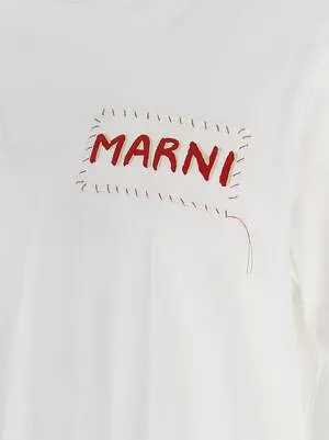 Marni Logo Patch T-shirt - White