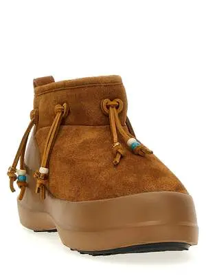 Moon Boot Luna Low Suede Beads Ankle Boots - Brown