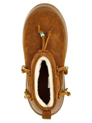 Moon Boot Luna Low Suede Beads Ankle Boots - Brown