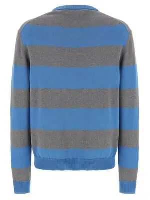 Marni Argyle Striped V-neck Sweater