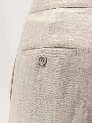Max Mara Beige Linen Trousers