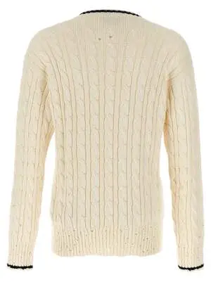 Marni V-neck Sweater With Embroidered Detail